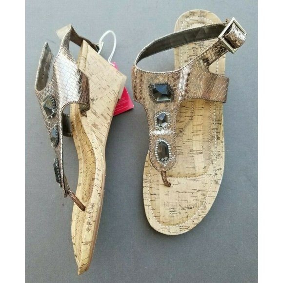 dexflex comfort | Shoes | Dex Flex Comfort Jeweled Thong Wedge Sandals ...